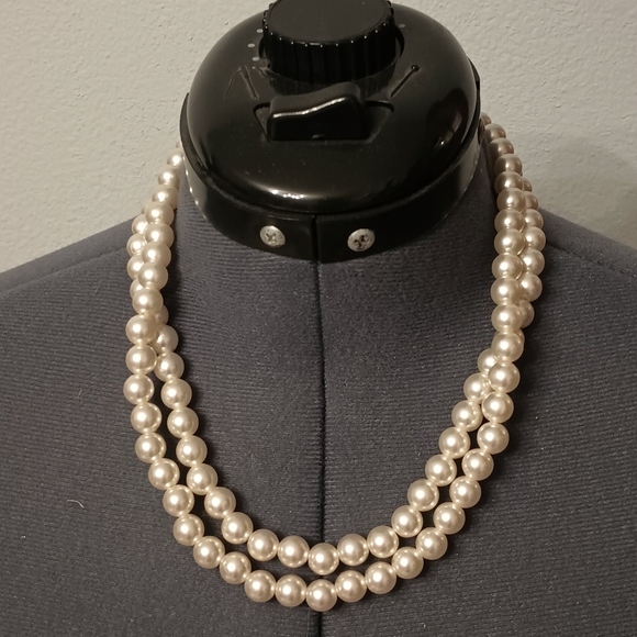 Vintage | Jewelry | Vintage 2 Layer Fake Pearl Necklace | Poshmark